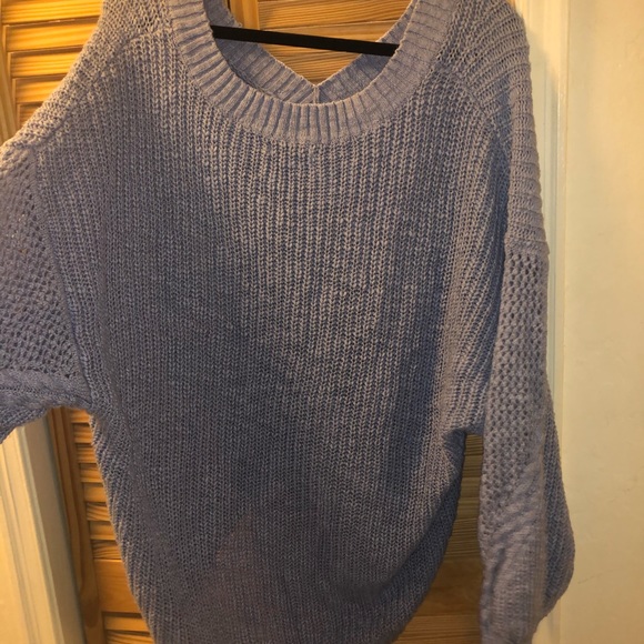 Tops | Light Blue Knit Top | Poshmark